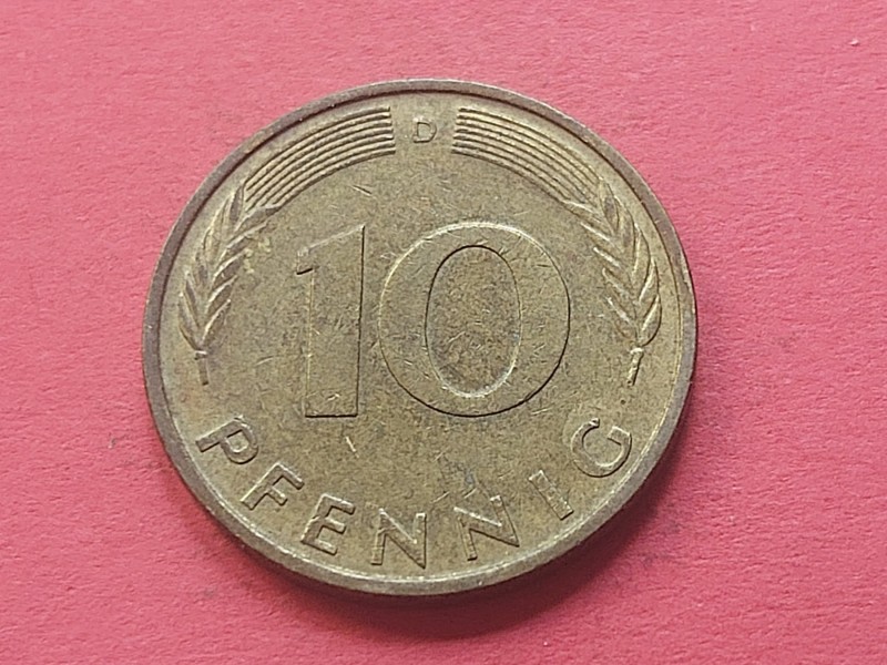 Nemačka - 10 pfennig 1989 god D