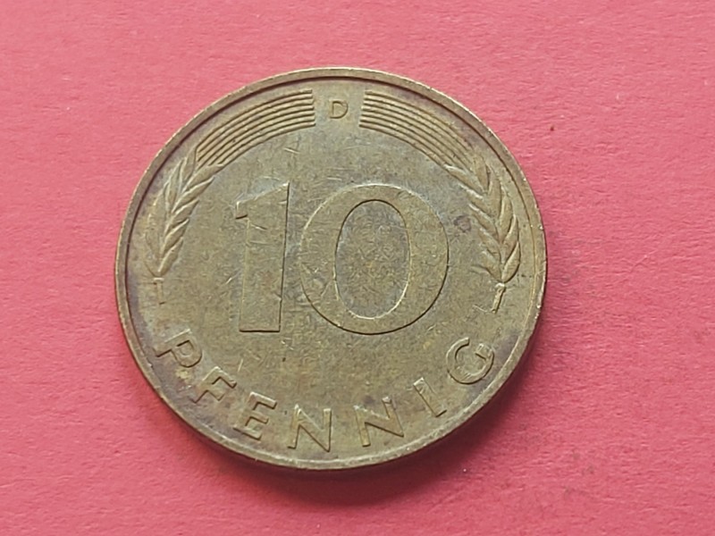 Nemačka - 10 pfennig 1990 god D