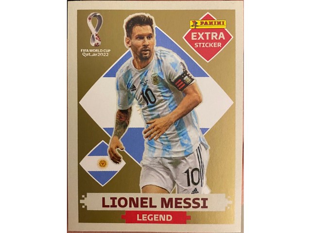 Lionel Messi extra gold sticker