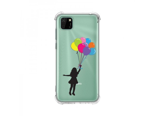 Maskica Silikonska Ice Cube Print za Huawei Y5p Girl With Baloons