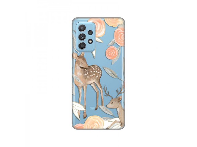 Maskica Silikonska Print Skin za Samsung A536B Galaxy A53 5G Flower Deer