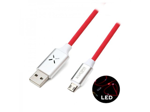 Data kabl KUCIPA K257 micro USB 1m crveni