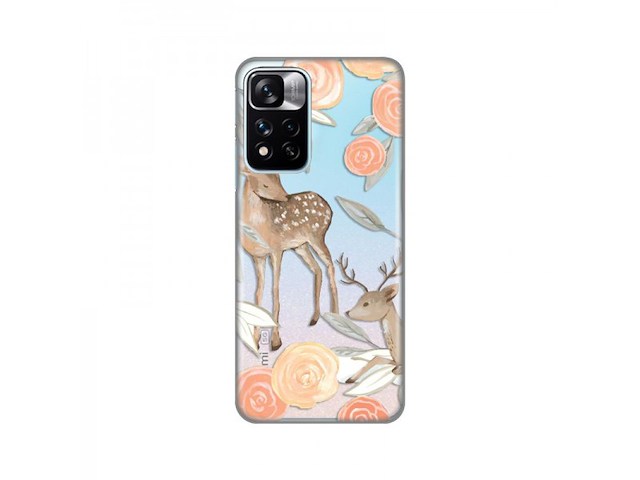 Maskica Silikonska Print Skin za Xiaomi Redmi Note 11 Pro Plus/Poco X4 NFC Flower Deer