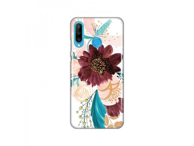 Maskica Silikonska Print za Huawei P30 Lite Purple Flower