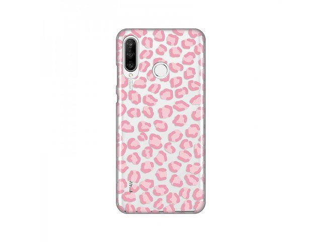 Maskica Silikonska Print Skin za Huawei P30 Lite Pink Cheetah