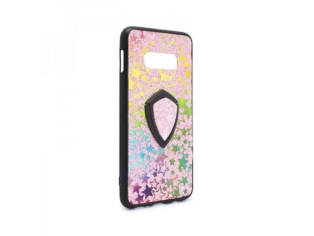 Maskica Colorful Star za Samsung G970 S10e + holder pink