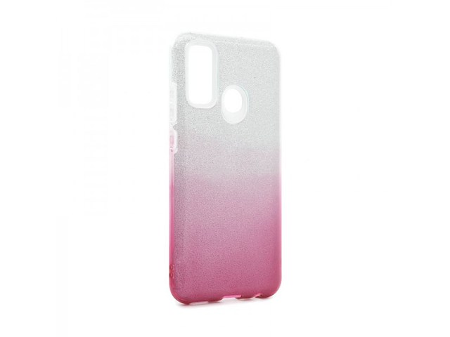 Maskica Double Crystal Dust za Huawei P smart 2020 roze srebrna