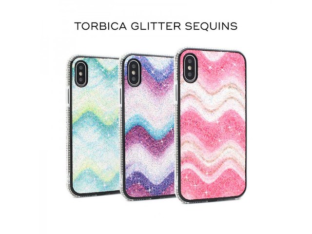 Maskica Glitter Sequins za Samsung N970F Galaxy Note 10 plava