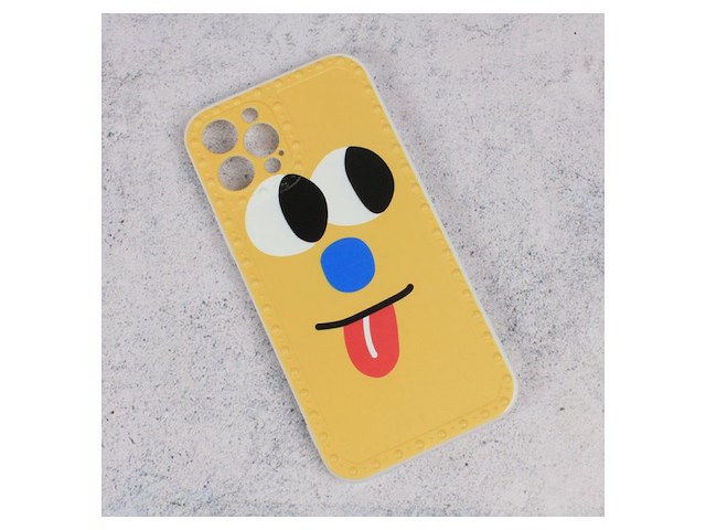 Maskica Smile face za iPhone 12 Pro 6.1 zuta