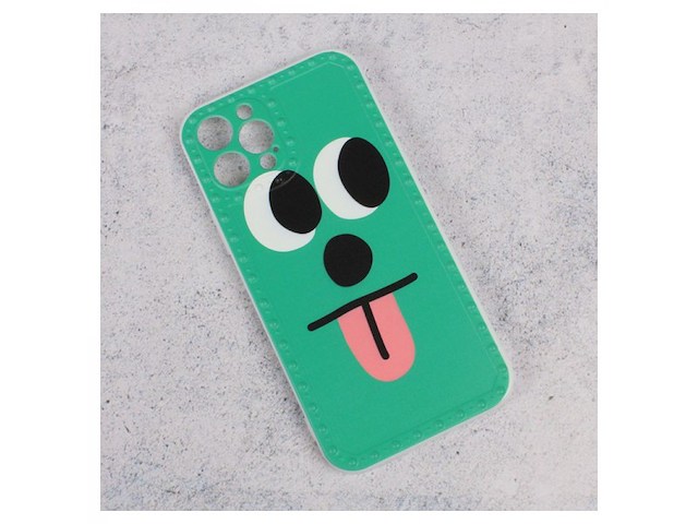 Maskica Smile face za iPhone 12 Pro 6.1 zelena