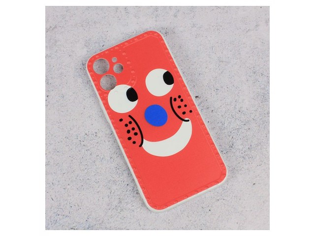 Maskica Smile face za iPhone 12 Mini 5.4 crvena