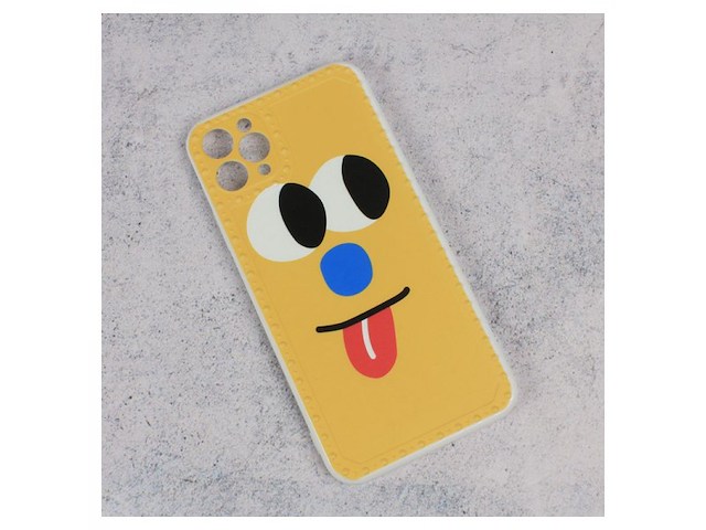 Maskica Smile face za iPhone 11 Pro Max 6.5 zuta