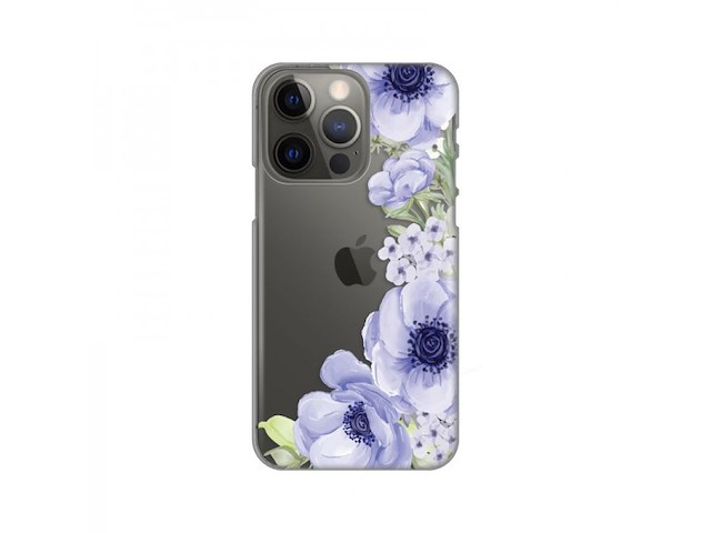 Maskica Silikonska Print Skin za iPhone 13 Pro Blue Roses 6.1