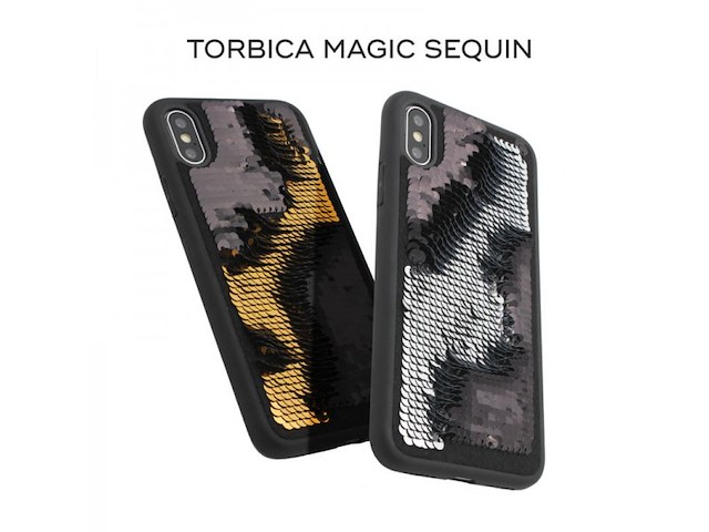 Maskica Magic Sequin za iPhone X/XS srebrna