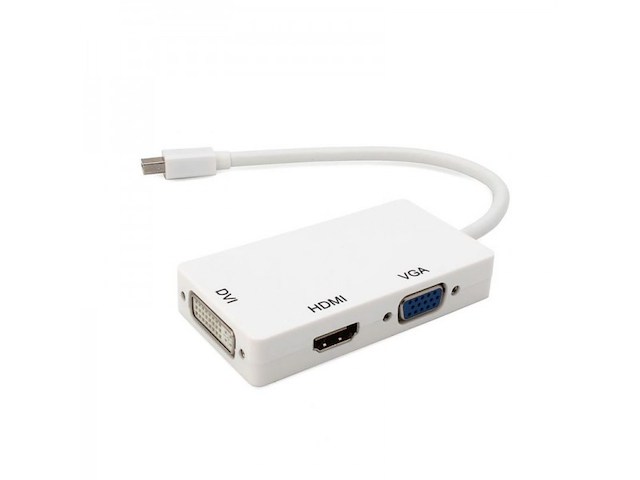 Adapter kabl za Apple mini DP na HDMI VGA DVI beli