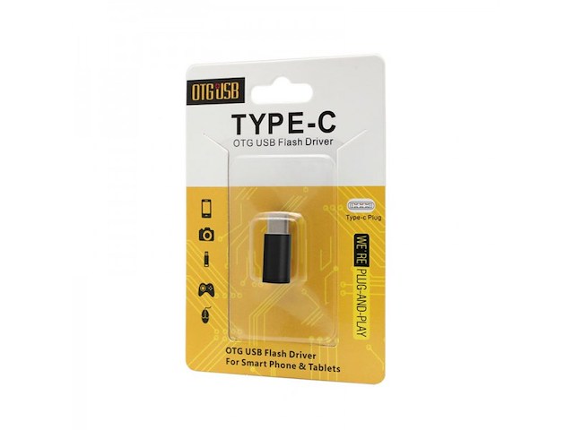 Adapter micro USB na type C crni