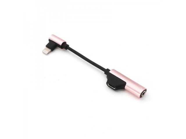Adapter za slusalice i punjenje IP-16 iPhone lightning roze