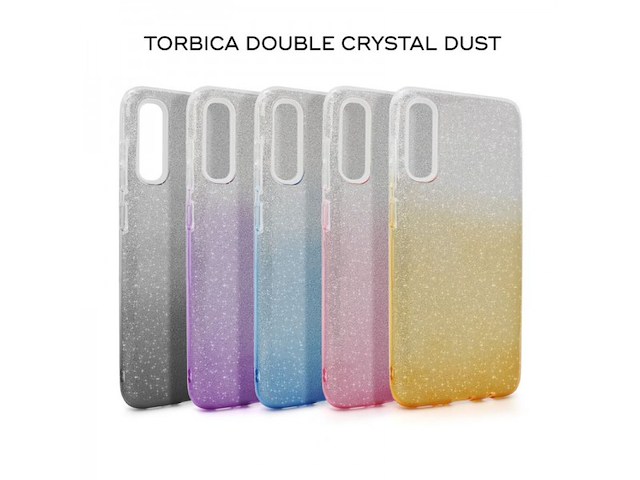 Maskica Double Crystal Dust za Huawei P40 Lite E roze srebrna