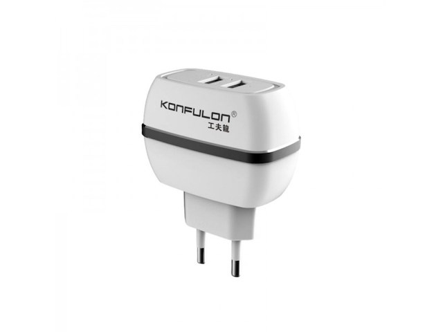 Kucni punjac KONFULON C23 dual USB 5V 2.4A beli