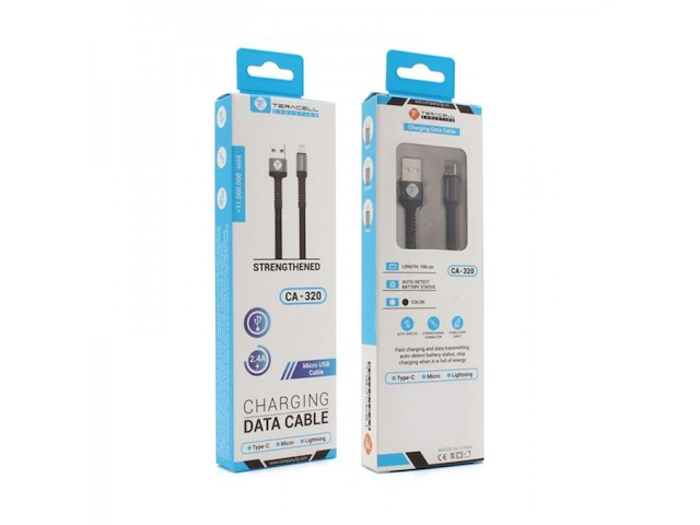 Data kabl Teracell Evolution micro USB crni 1m