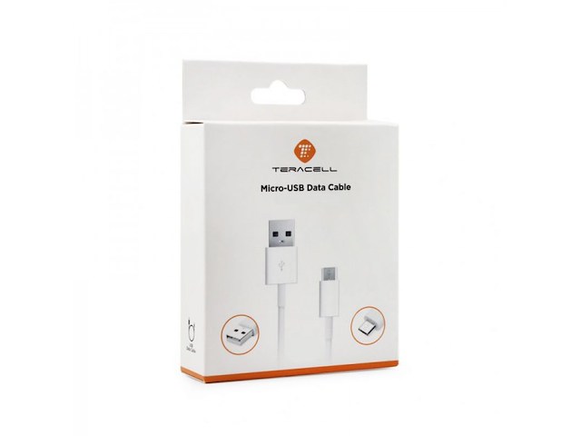 Data kabl Teracell Plus micro USB beli 2m