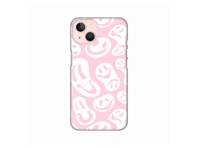 Maskica Silikonska Print za iPhone 13 6.1 Pink Smiles