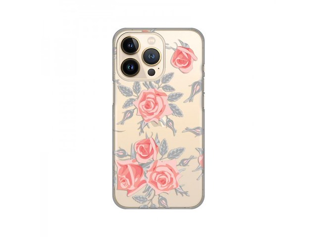 Maskica Silikonska Print Skin za iPhone 13 Pro Elegant Roses