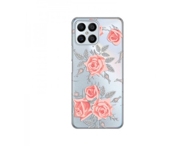 Maskica Silikonska Print Skin za Honor X8 Elegant Roses