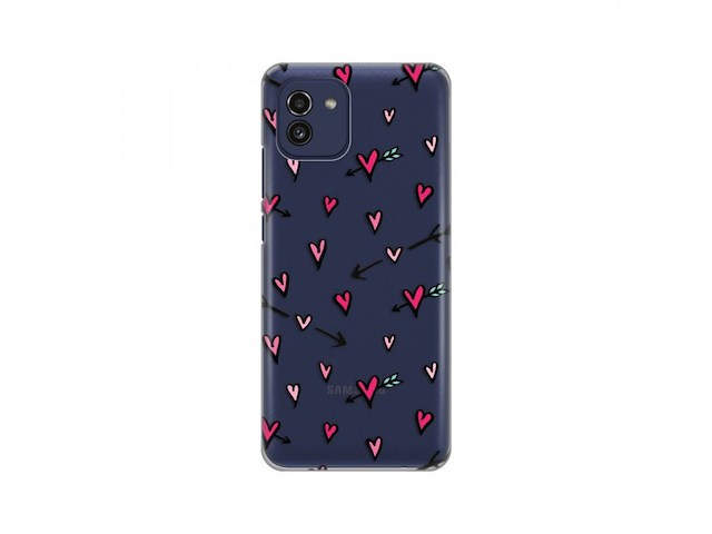 Maskica Silikonska Print Skin za Samsung A035G Galaxy A03 Hearts Pattern