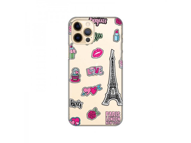 Maskica Silikonska Print Skin za iPhone 12/12 Pro 6.1 Love Paris