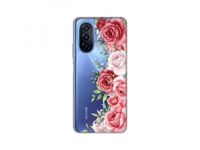 Maskica Silikonska Print Skin za Huawei Nova Y70/Y70 Plus Wild Roses