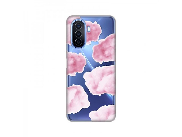 Maskica Silikonska Print Skin za Huawei Nova Y70/Y70 Plus Pink Clouds