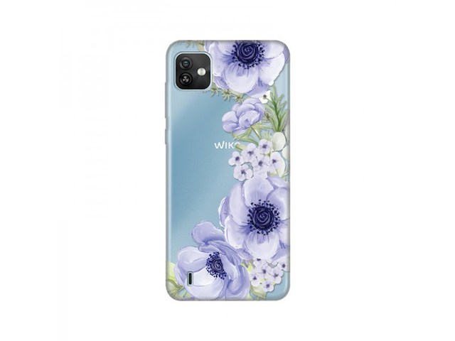 Maskica Silikonska Print Skin za Wiko Y82 Blue Roses