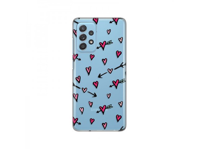 Maskica Silikonska Print Skin za Samsung A525F/A526B/A528B Galaxy A52 4G/A52 5G/A52s 5G Heart Pattern