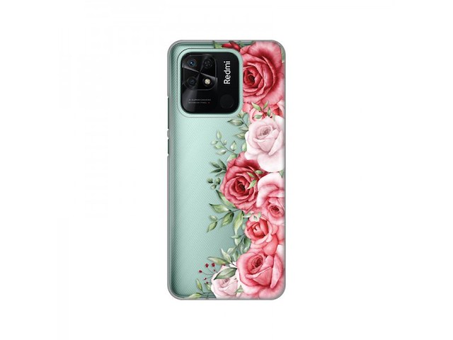 Maskica Silikonska Print Skin za Xiaomi Redmi 10C Wild Roses