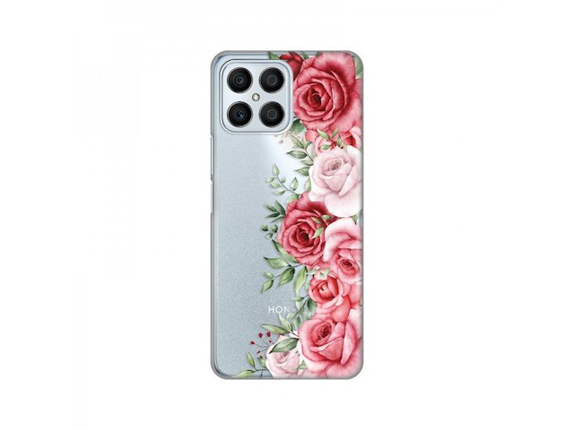 Maskica Silikonska Print Skin za Honor X8 Wild Roses