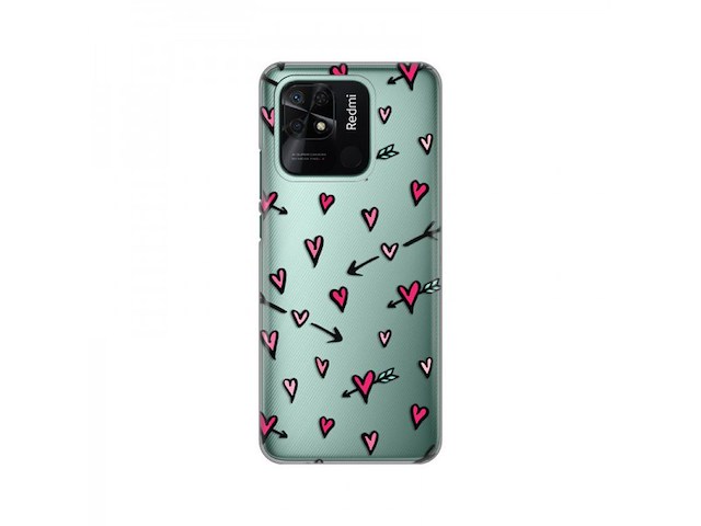 Maskica Silikonska Print Skin za Xiaomi Redmi 10C Heart Pattern