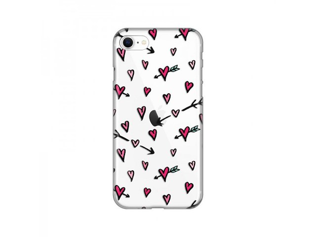 Maskica Silikonska Print Skin za iPhone 7/8/SE 2020/2022 Heart Pattern