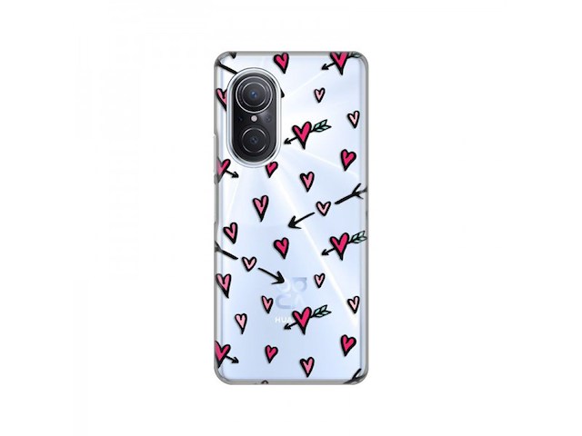 Maskica Silikonska Print Skin za Huawei Nova 9 SE Heart Pattern