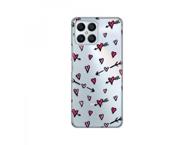 Maskica Silikonska Print Skin za Honor X8 Heart Pattern