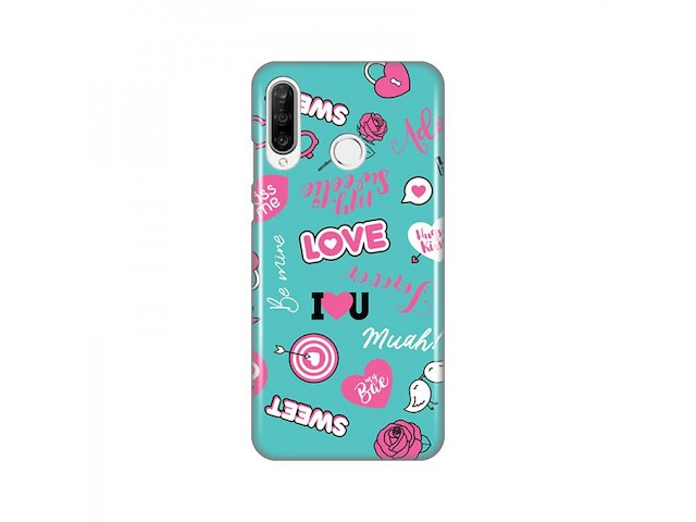 Maskica Silikonska Print za Huawei P30 Lite Love