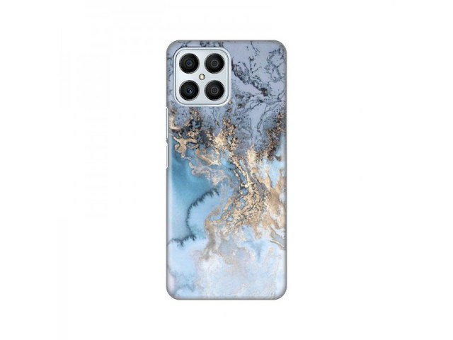 Maskica Silikonska Print za Honor X8 Blue Gold Marble