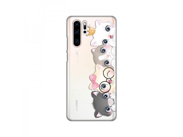 Maskica Silikonska Print Skin za Huawei P30 Pro Cats