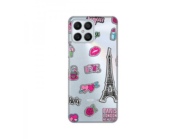 Maskica Silikonska Print Skin za Honor X8 Love Paris