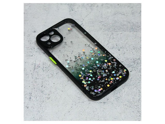 Maskica Frame Glitter za iPhone 13 6.1 crna