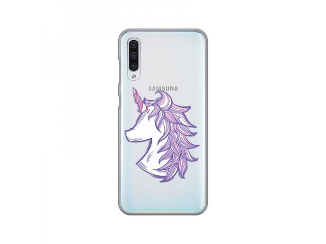 Maskica Silikonska Print Skin za Samsung A307F/A505F/A507F Galaxy A30s/A50/A50s Purple Unicorn