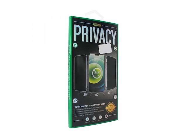 Zaštitno Staklo Privacy 2.5D full glue za Samsung S906B Galaxy S22 Plus 5G crni (fingerprint unlock)