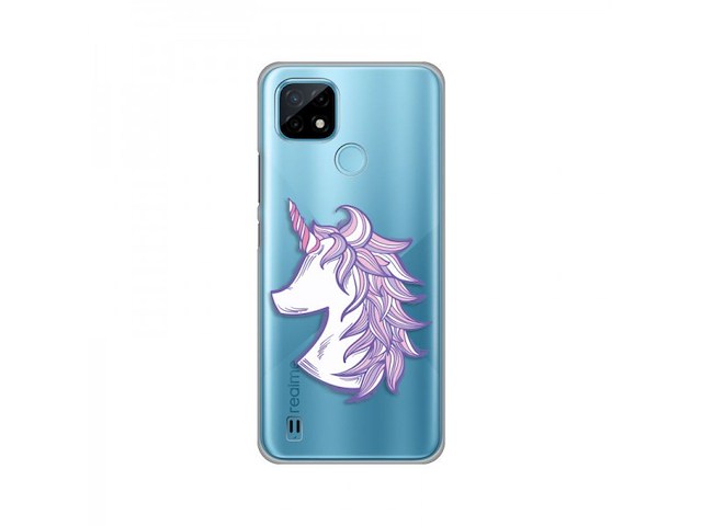 Maskica Silikonska Print Skin za Realme C21 Purple Unicorn