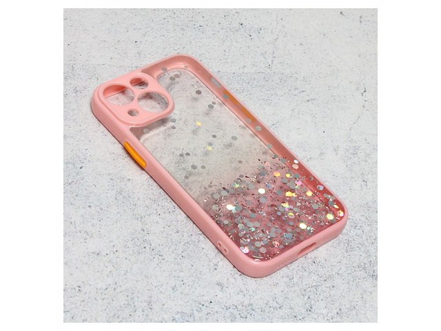 Maskica Frame Glitter za iPhone 13 Mini 5.4 roze