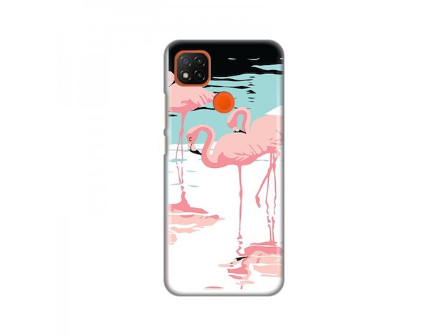 Maskica Silikonska Print za Xiaomi  Redmi 9C Pink Flamingos